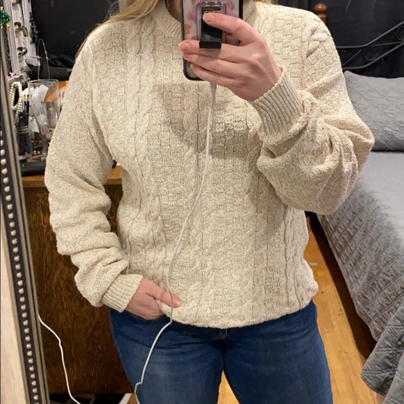 Sweaters | Vintage Cable Knit Crew Sweater | Poshmark